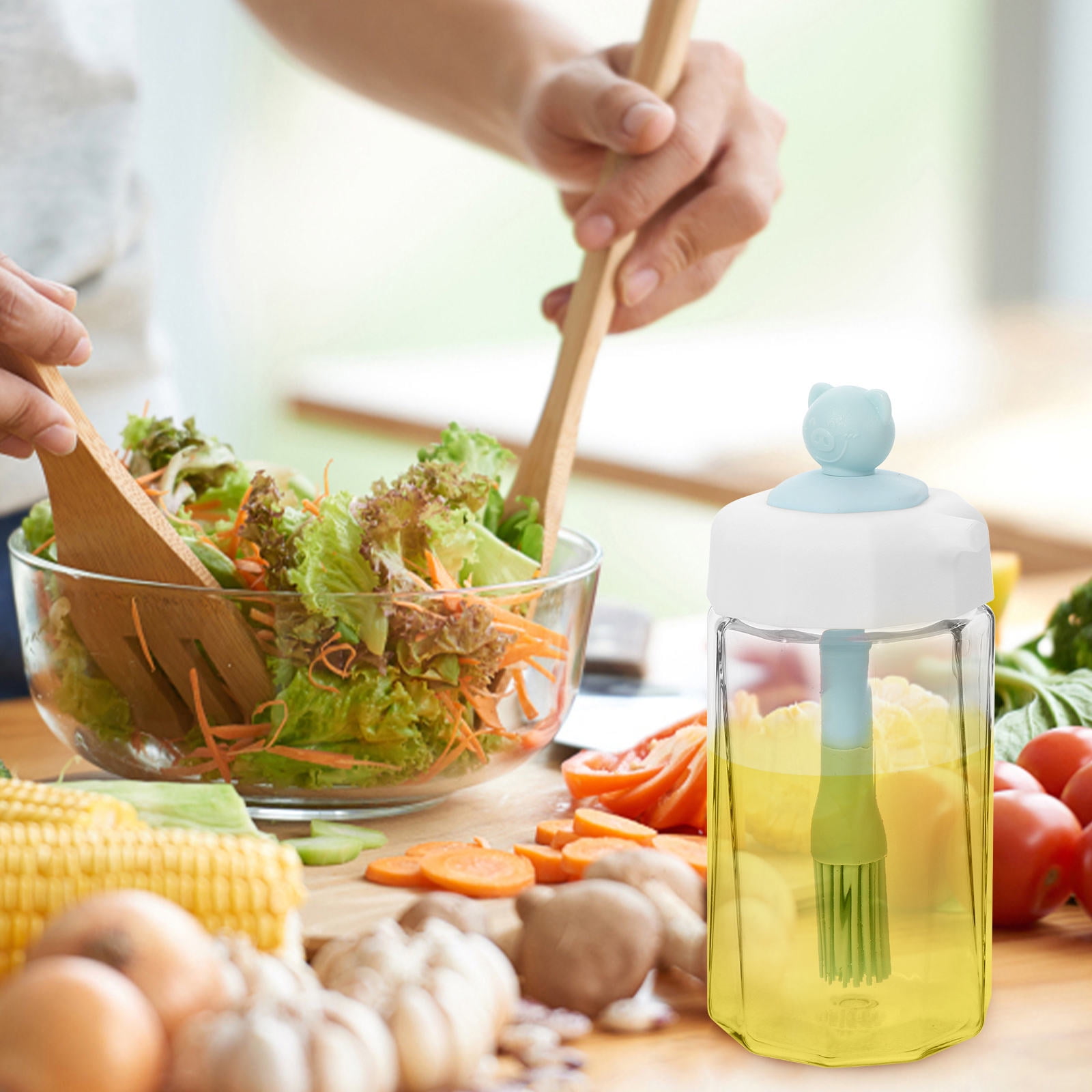 BESTYASH Multi-Function Silicone Oil Brush Dispenser for Cooking and ...