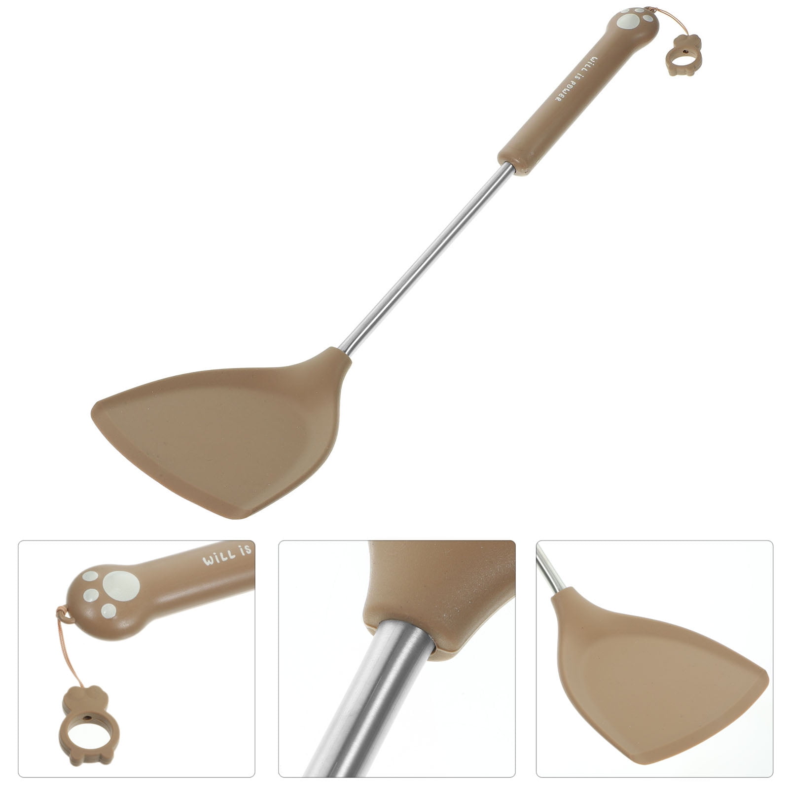 BESTYASH Multi Function Silicone Wok Spatula Coffee Color Non Scratch ...