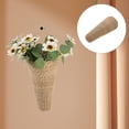 BESTYASH Multipurpose Light Brown Straw Wall Mounted Basket for Flower ...