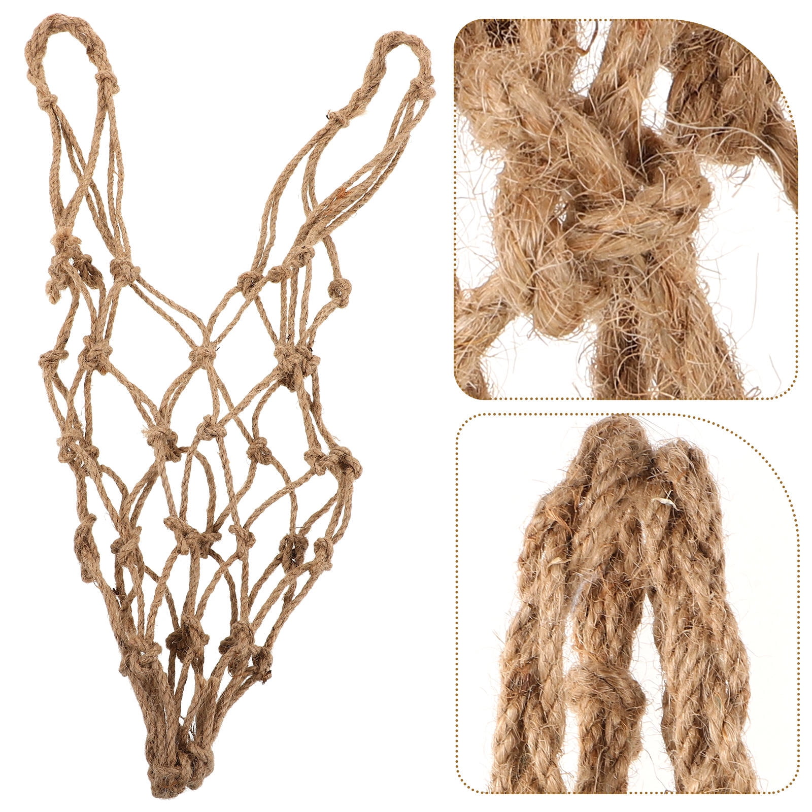 BESTYASH Reusable Netted Produce Bag with Jute Rope, Simple Design ...