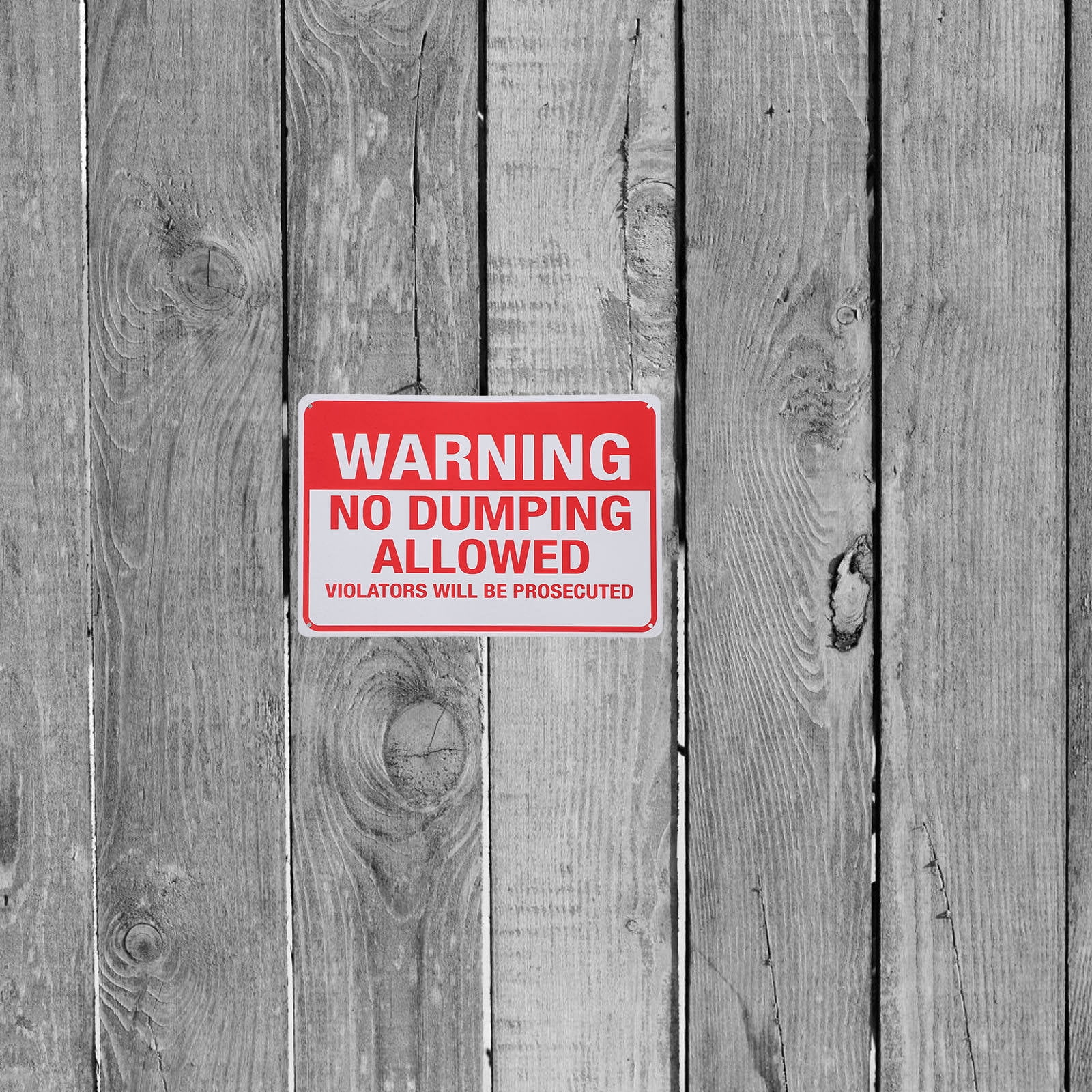 BESTYASH No Dumping Sign Iron Warning Sign Multi Clear Fonts Outdoor ...