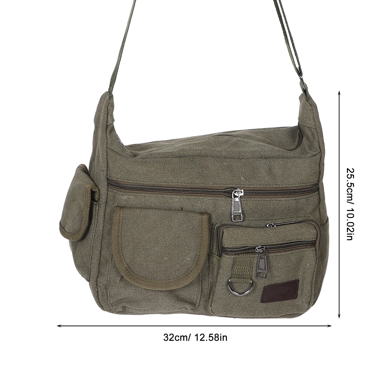 BESTYASH Olive Messenger Bag for Men, Shoulder Tote with Multiple ...