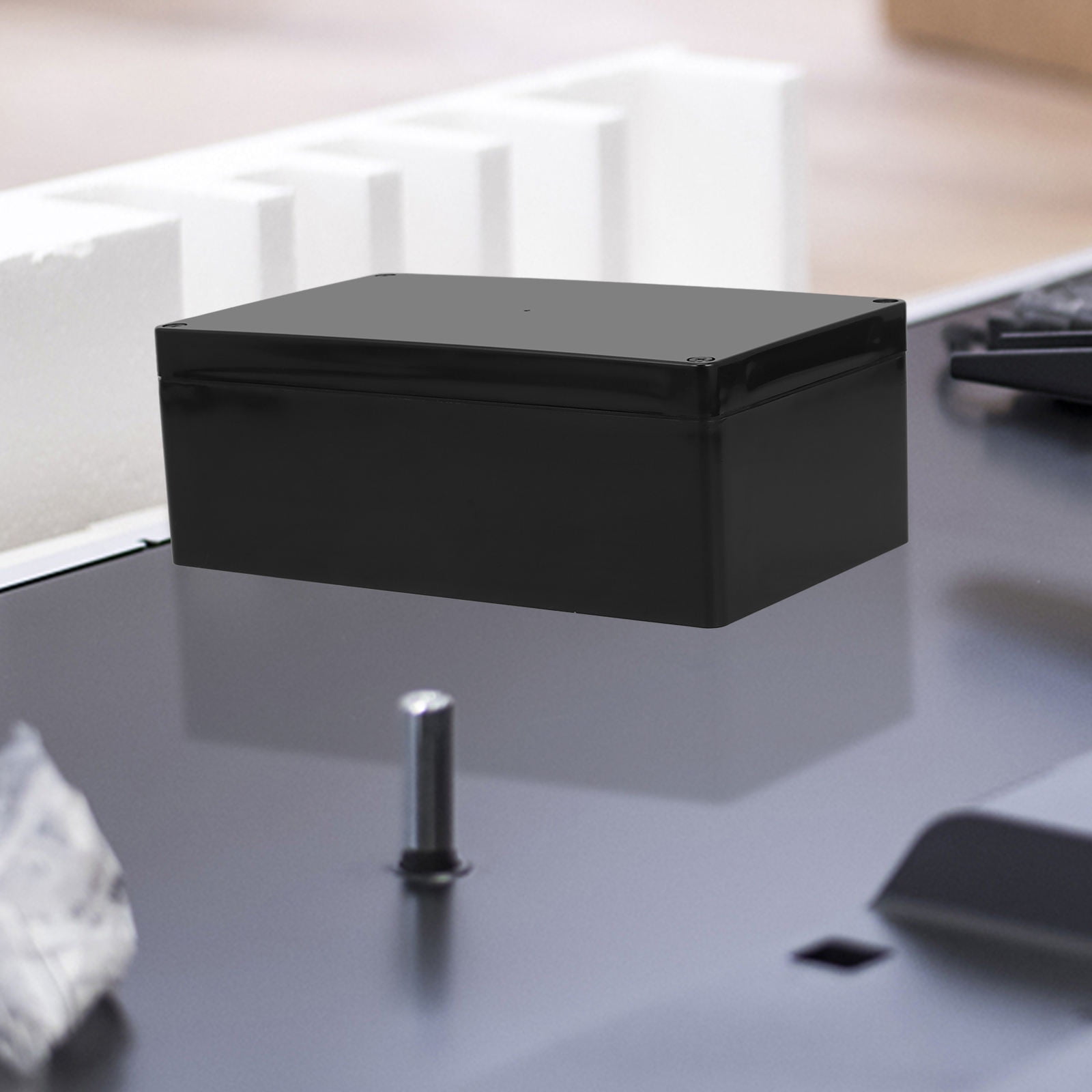 BESTYASH Outdoor Electrical Box Weatherproof Black with Stable ...