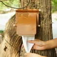 BESTYASH Outdoor Roll Paper Holder Light Brown with Smooth Lines and ...