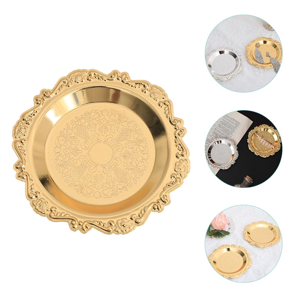 BESTYASH Colorful Alloy Party Cake Plate Tray for Fruit Display and ...