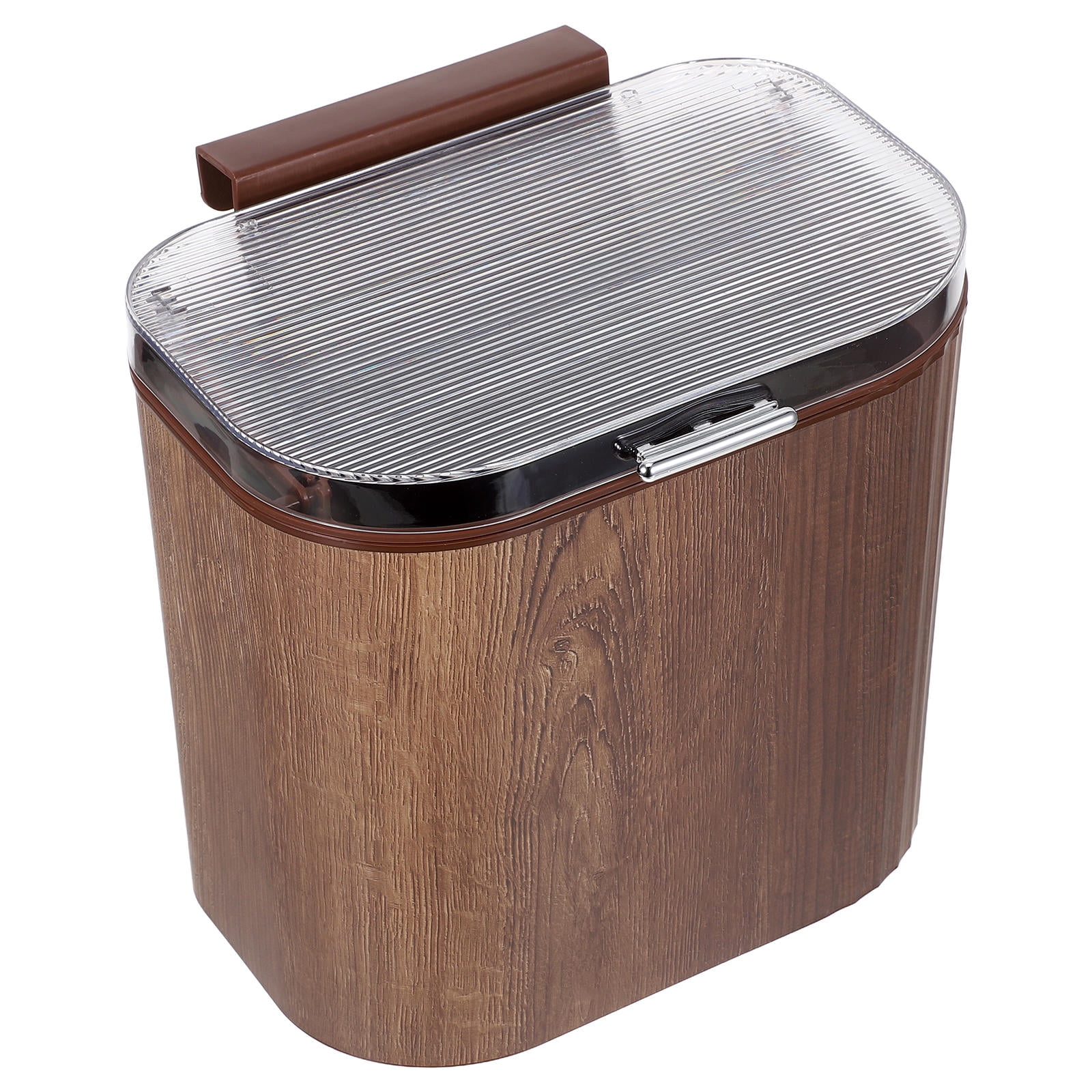 BESTYASH Peel and Stick Hanging Kitchen Trash Can Light Brown Self ...