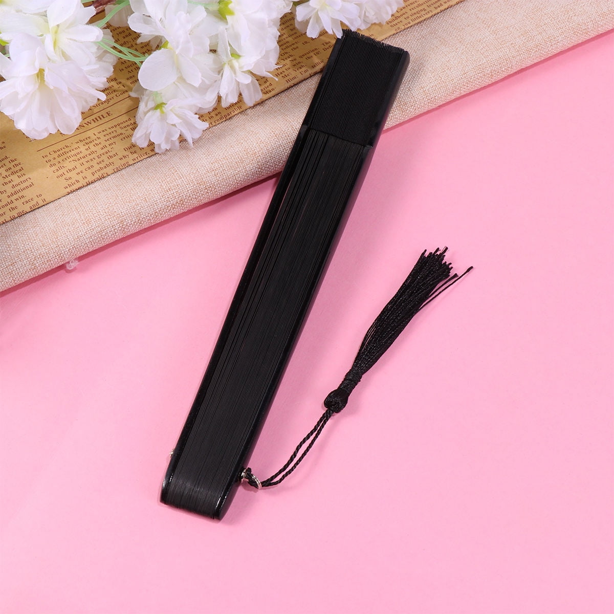 BESTYASH Performance Folding Fan Black Vintage Style Hollow Design for ...