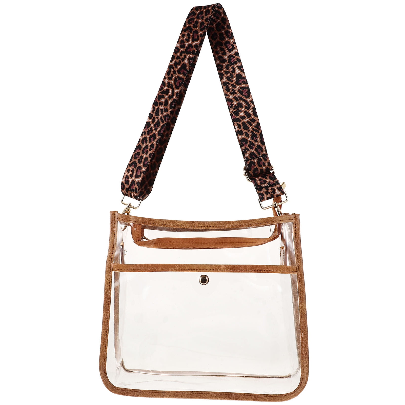 BESTYASH Brown PVC Zipper Phone Bag for Women Lightweight Clear ...