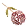 BESTYASH Pink Hydrangea Flower Brooch Elegant Rhinestone Alloy Lapel ...