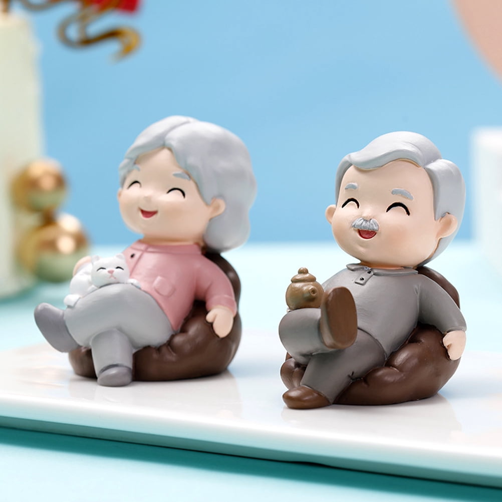 BESTYASH Pink Resin Grandma Figurine Anniversary Gift for Parents ...