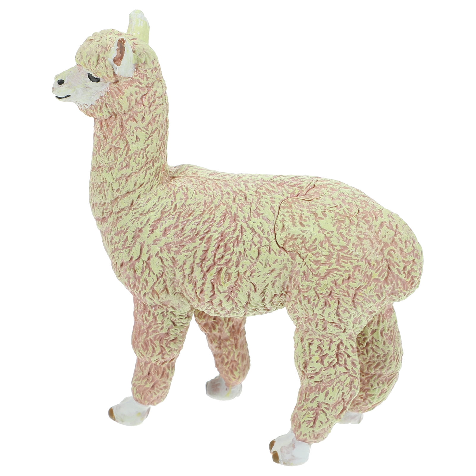 BESTYASH Plastic Simulation Alpaca Figure Khaki Wildlife Animal Model ...
