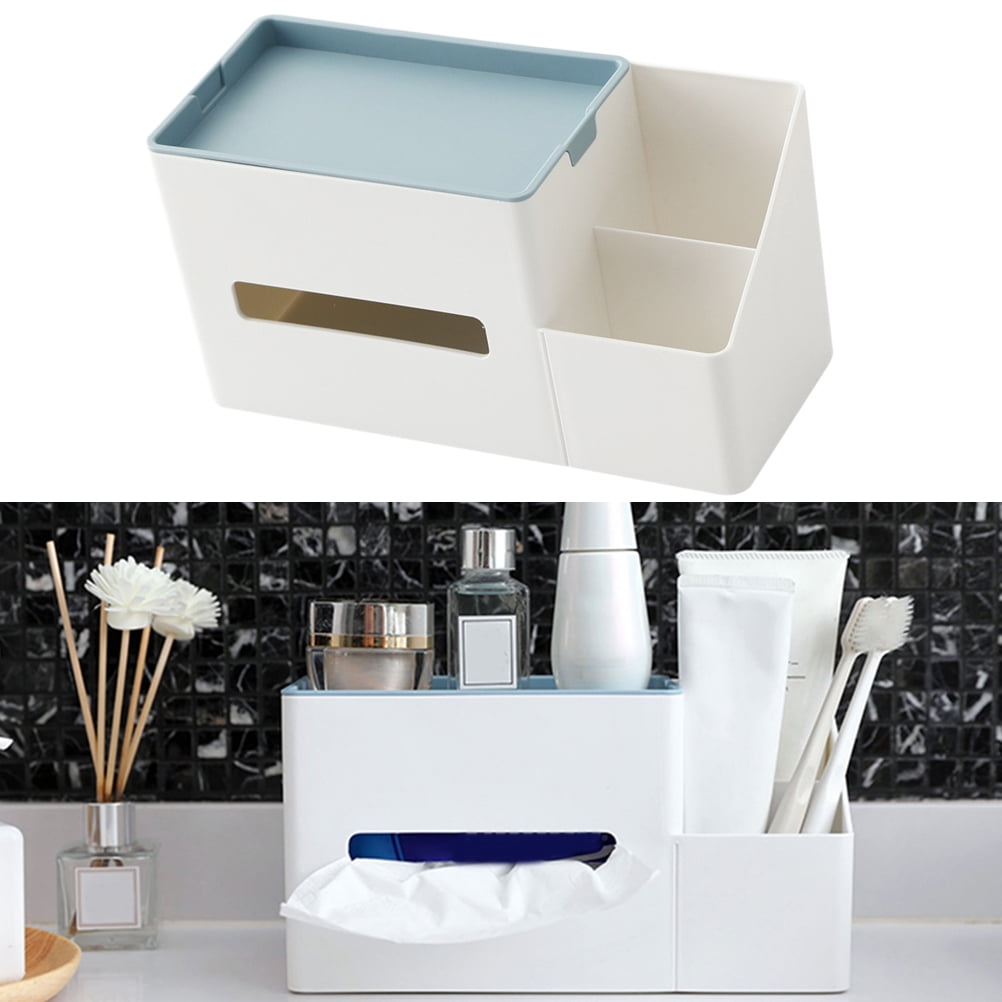 BESTYASH Plastic Storage Tissue Box Blue Simple And Modern For Home Use ...