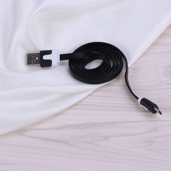 BESTYASH Portable Flat Charger Cord Black Tpe Material USB Data Cable ...