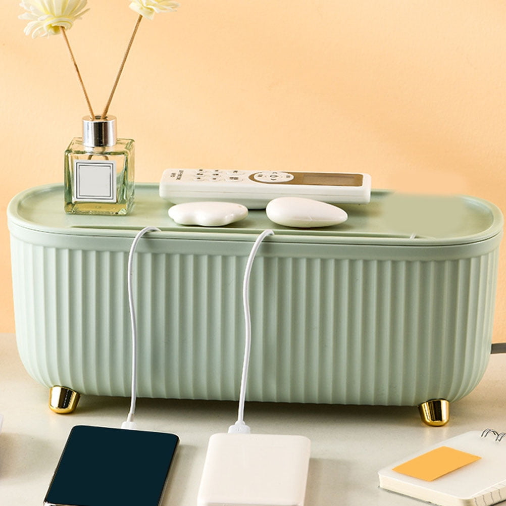 BESTYASH Power Cable Organizer Small Cable Box Green 1Pcs Stylish Room ...