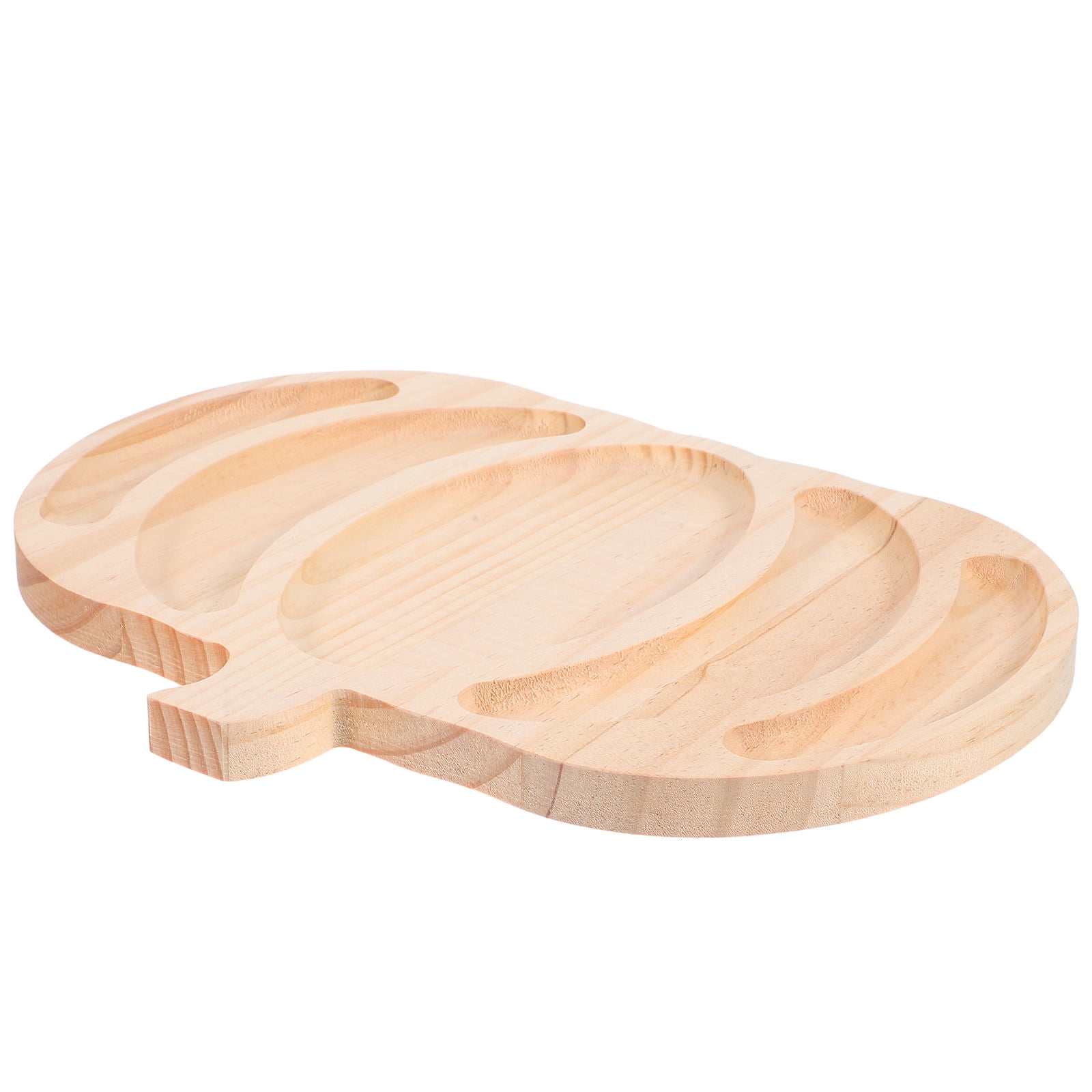 BESTYASH Pumpkin Platter In Wood Color Natural For Serving Snacks 1Pcs ...