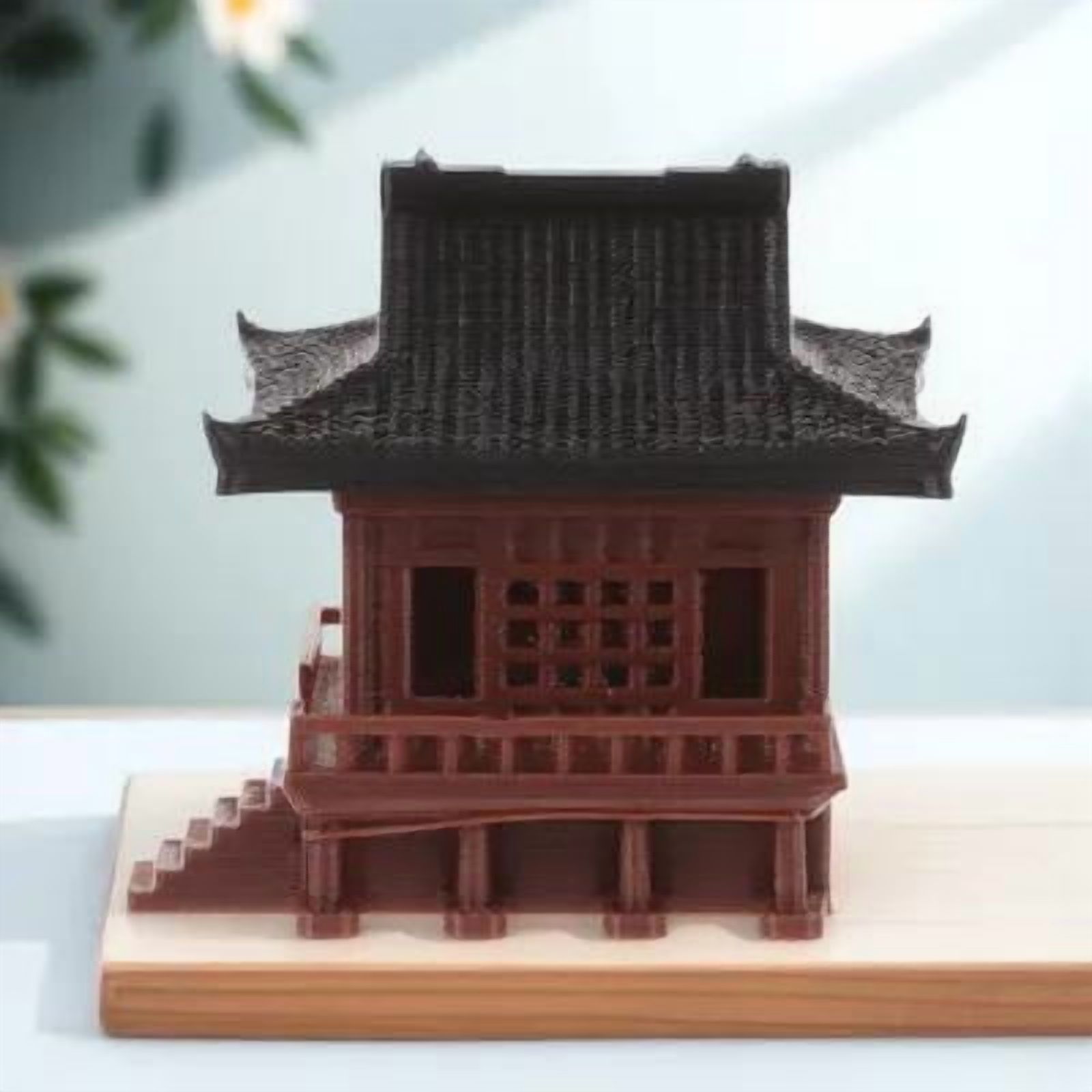 BESTYASH Light Brown Fish Tank Ornament Landscaping Pavilion Water ...