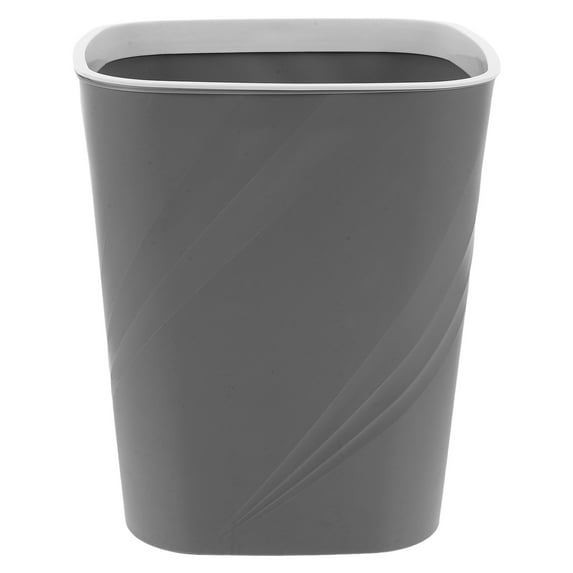 BESTYASH Rectangle Desktop Trash Bin Grey Plastic Waste Can for Office ...