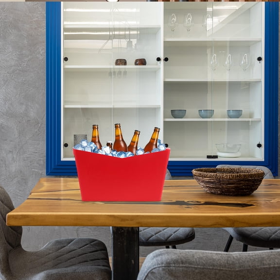 Red Plastic Party Tubs & Buckets for Coolers, Storage & More