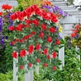 BESTYASH Red Artificial Rose Rattan Garland Hanging Decorative Vine for ...