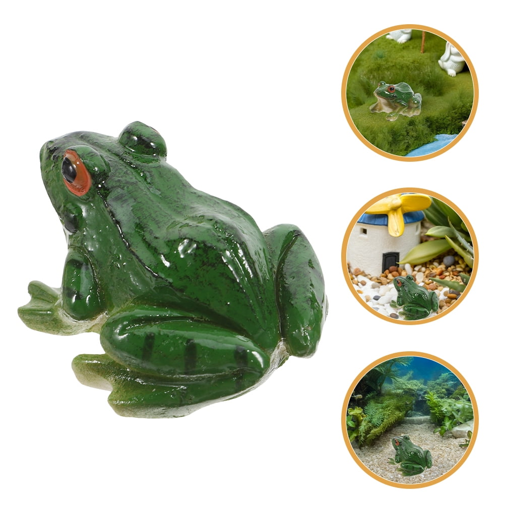 BESTYASH Resin Crafts Frog Figurine Frog-shaped Green 1Pack Car Decor ...
