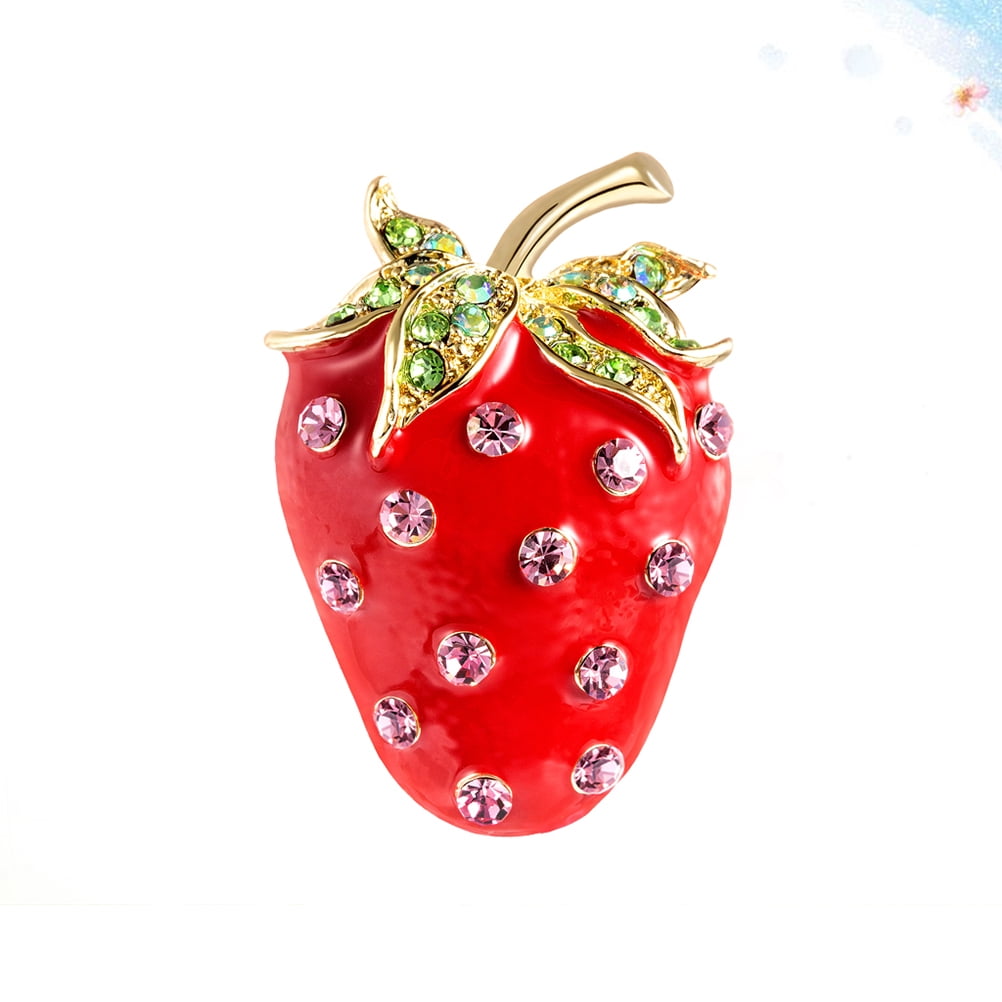BESTYASH Retro Brooches Strawberry Shape Trendy Jewelry 1Pcs for Women ...