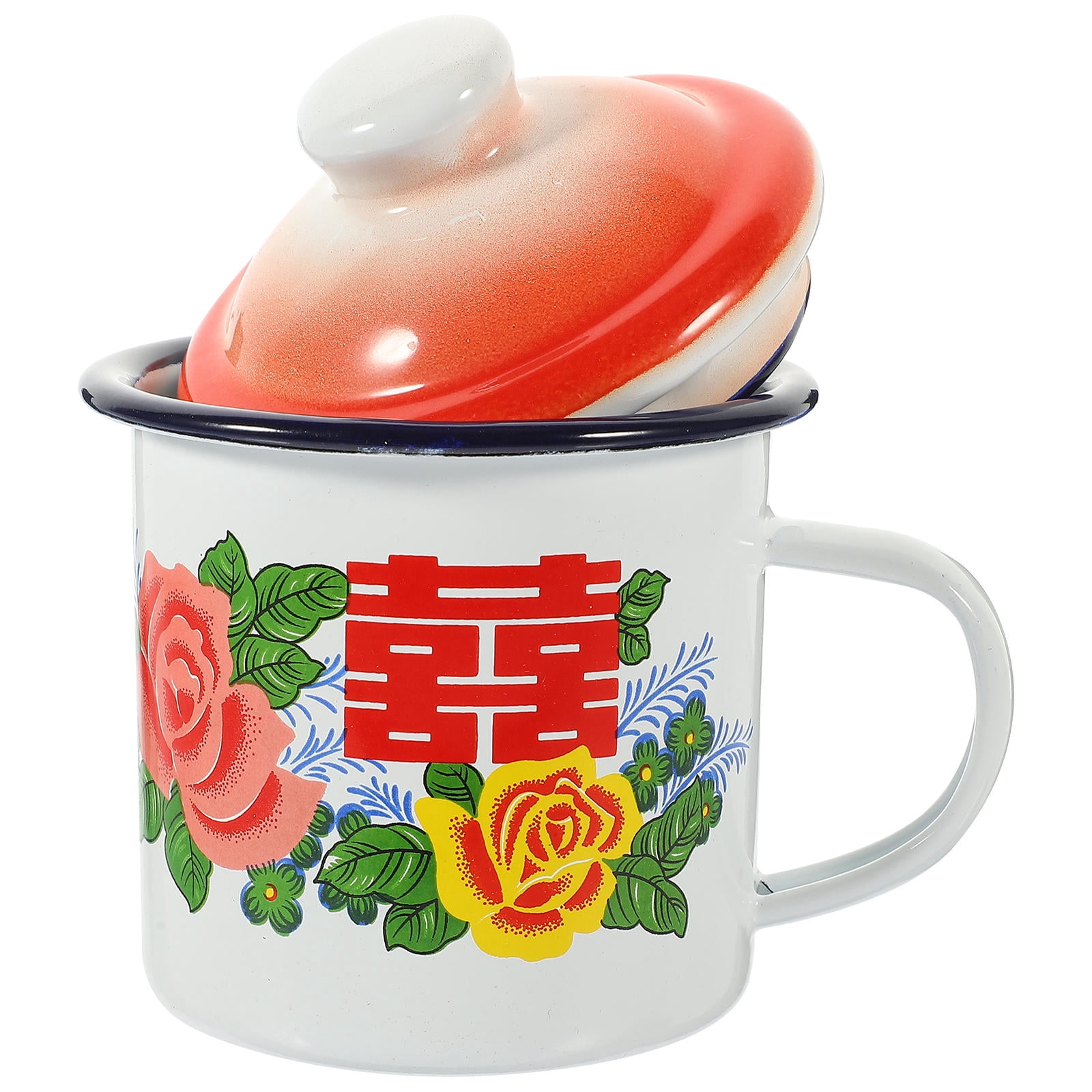 BESTYASH Retro Enamel Coffee Mug, Multi-Color Cup for Home, Office ...