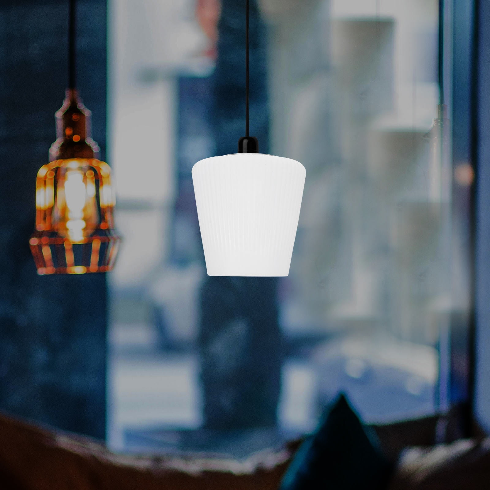 BESTYASH Retro Lamp Shade Bulb Guard White Aluminum Lampshade Assembly ...