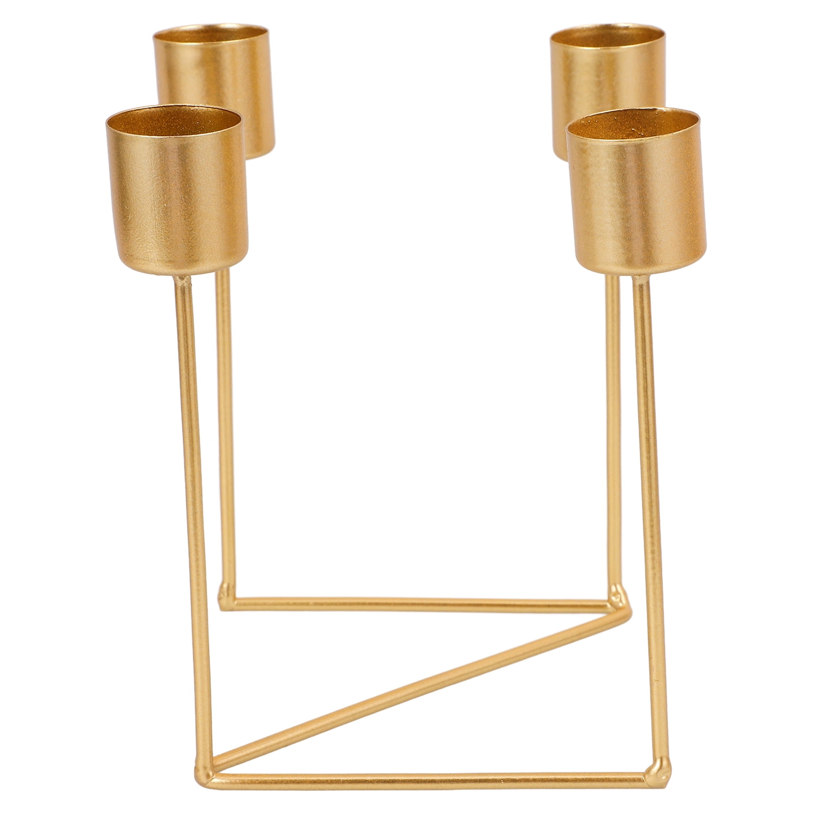 BESTYASH Vintage Golden Advent Candle Holder Iron Stand for Home Decor ...