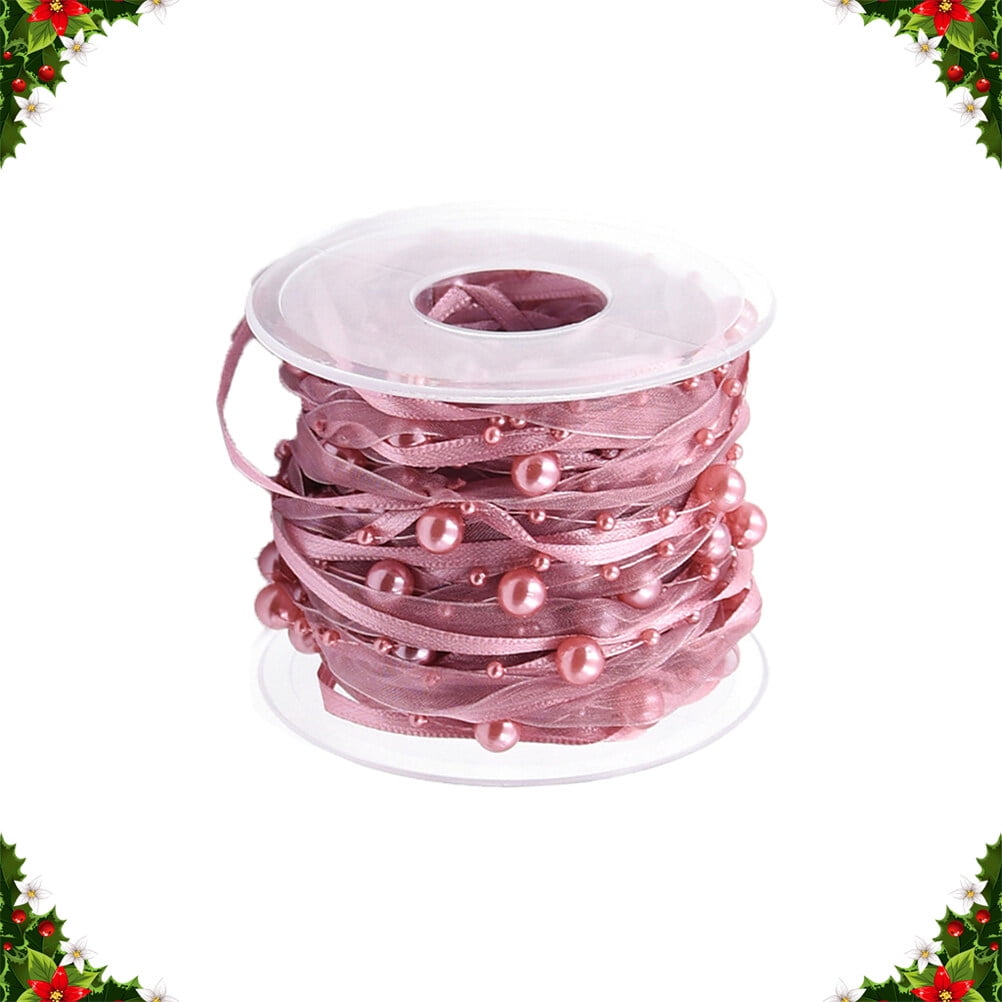 BESTYASH Rosy Color Decorative Beaded Ribbon Wedding Ribbon Band for ...