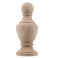 BESTYASH Rustic Beige Wood Staircase Post Cap with Elegant Carved ...