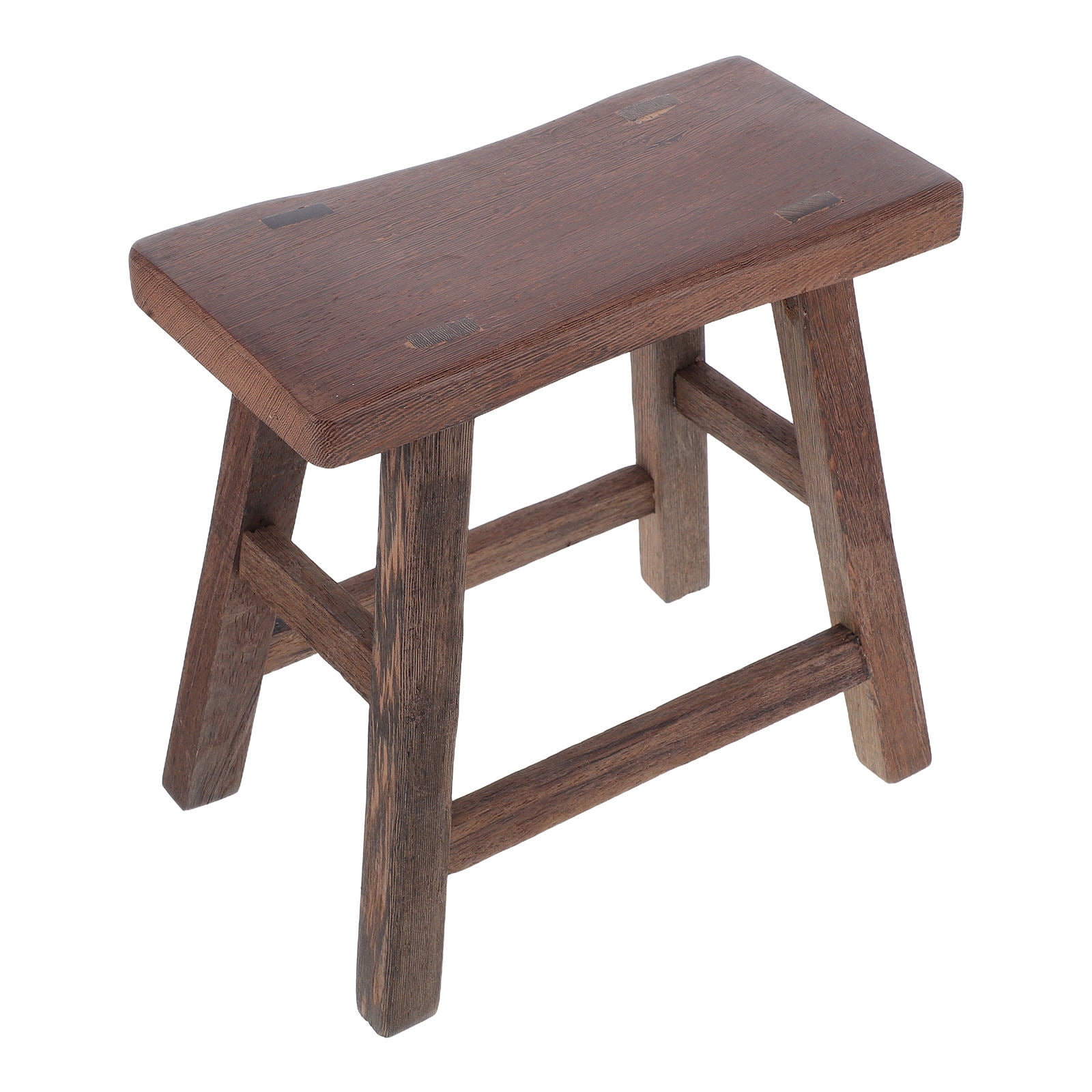 BESTYASH Compact Solid Wood Step Stool Portable Wooden Foot Stool for ...