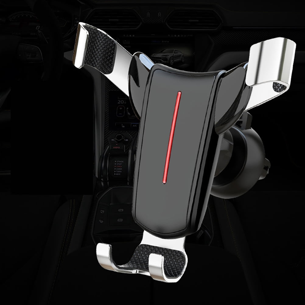 BESTYASH Secure Car Vent Phone Holder Black Alloy ABS Silicone 1Pcs for ...