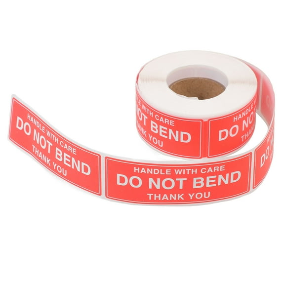 BESTYASH Self Adhesive Red Do Not Bend Caution Sticker for Shipping ...
