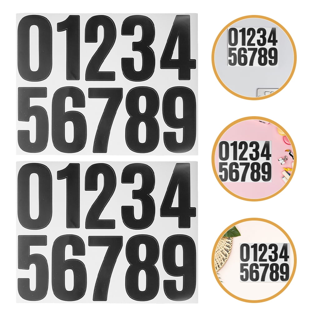 BESTYASH Self Adhesive Waterproof Black House Number Stickers for ...