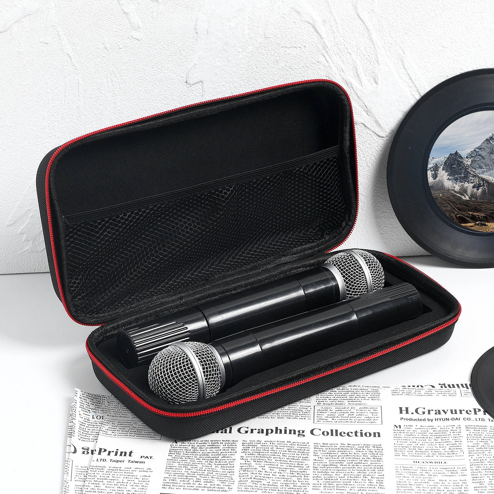 BESTYASH Shockproof Secure Storage Microphone Case 1Set Black Eva and ...