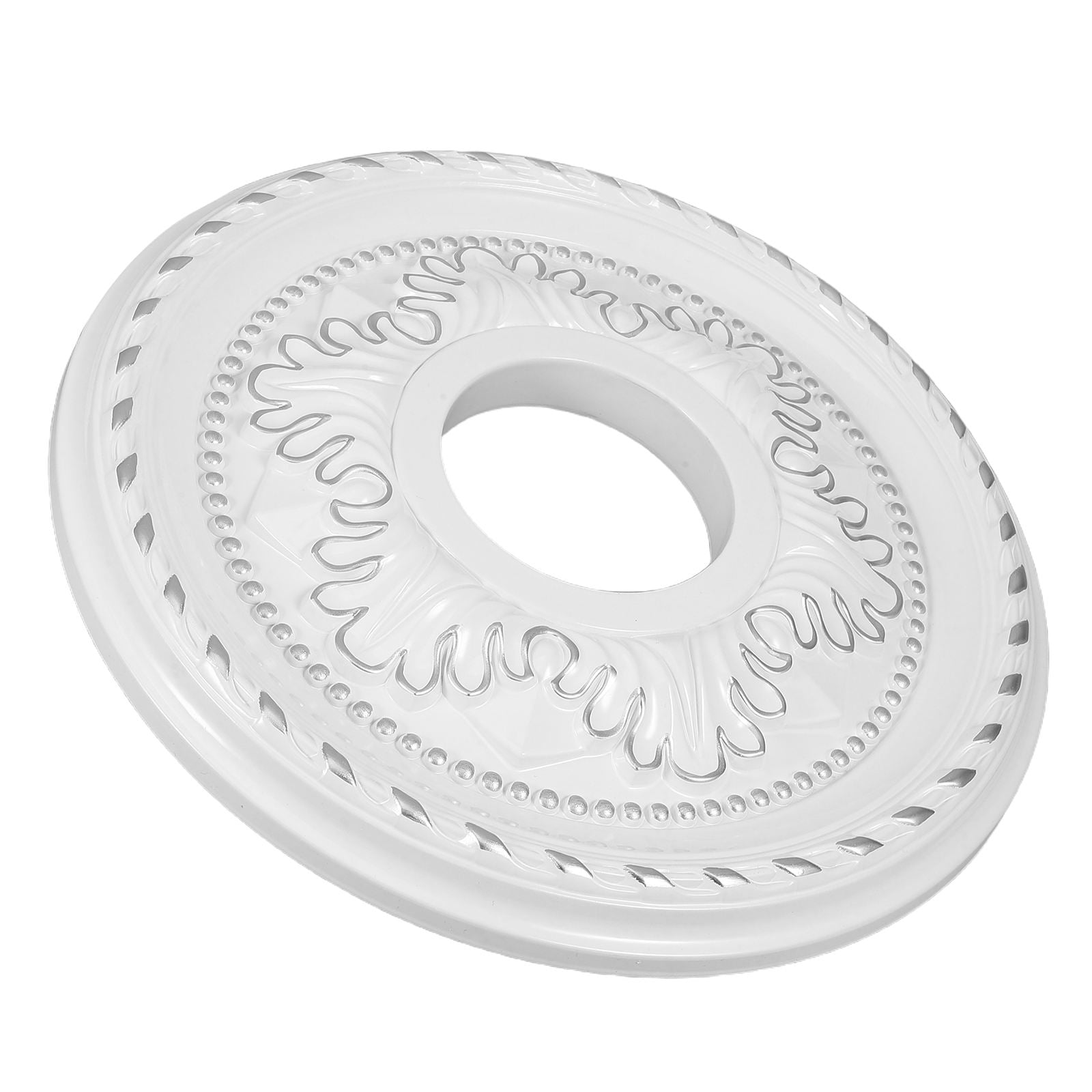 BESTYASH Silver Ceiling Medallion for Light Fixtures PVC Round Pendant ...