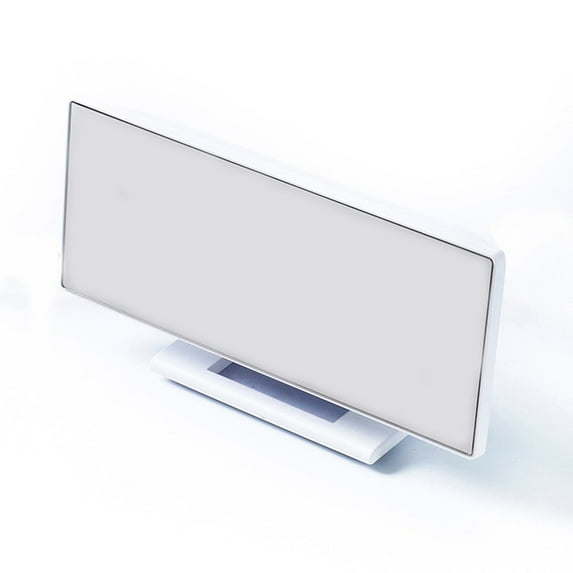 BESTYASH Slim White LED Large Screen Alarm Clock with Mirror Design ...