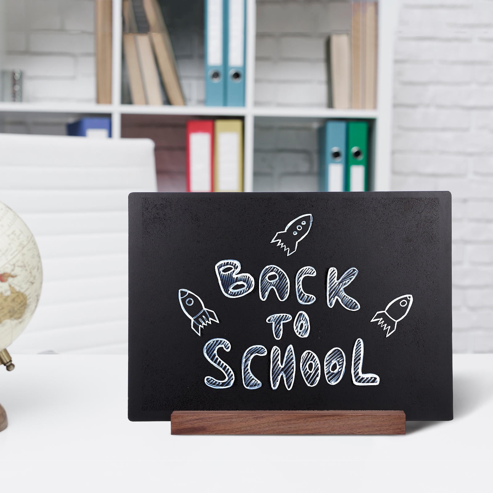BESTYASH Small Chalkboard Display with Wooden Stand Erasable Table Sign ...
