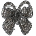 BESTYASH Small Grey Metal Hair Bun Clip with Rhinestones, Stylish Hair ...