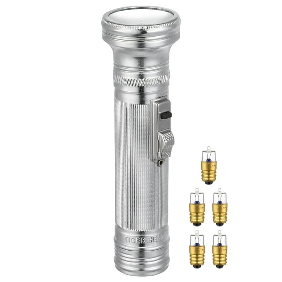 BESTYASH Small Handheld Flashlight Silver Retro 1Pcs Vintage Style ...