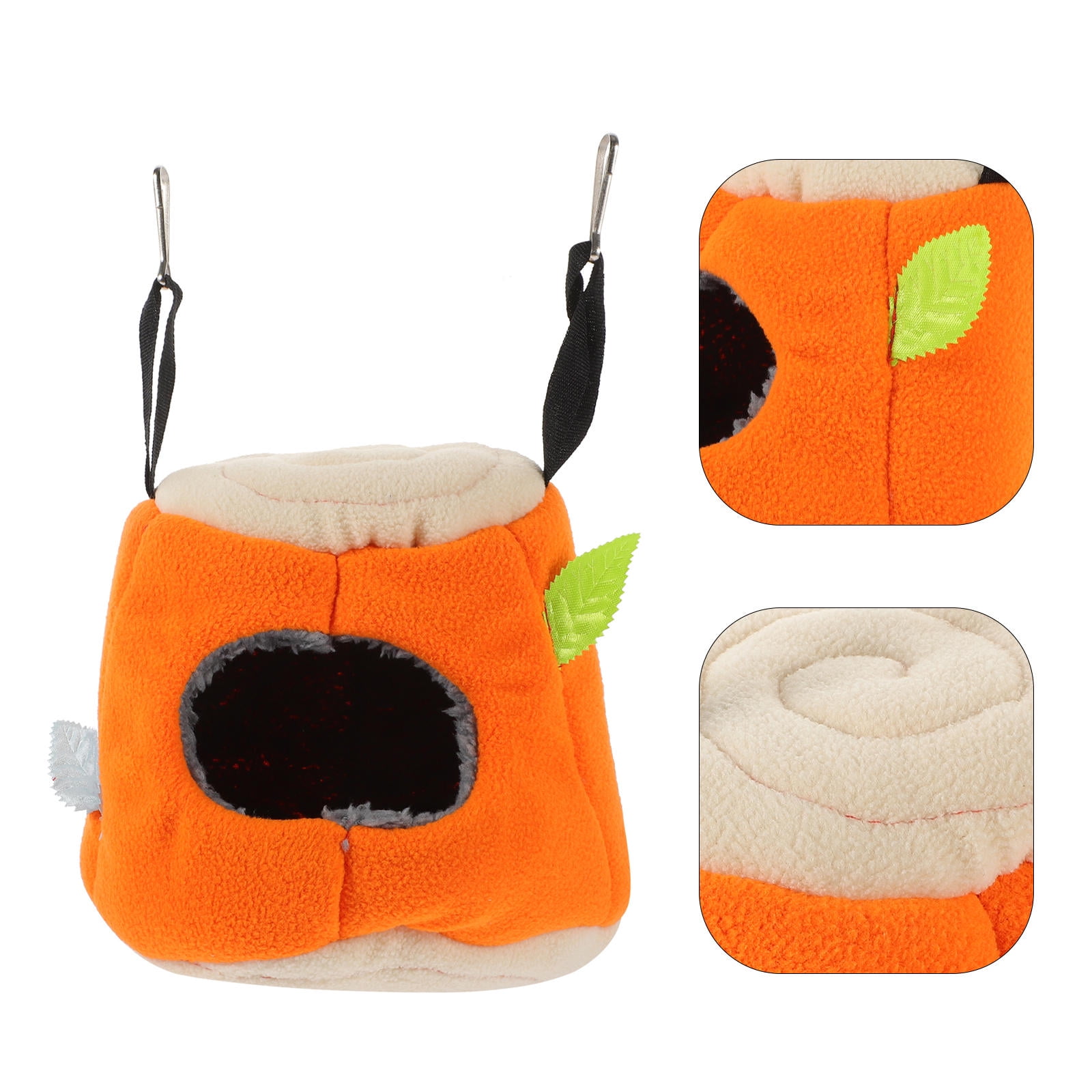 BESTYASH Soft Cotton Orange Bird Nest Hanging Bed for Parakeets Warm ...
