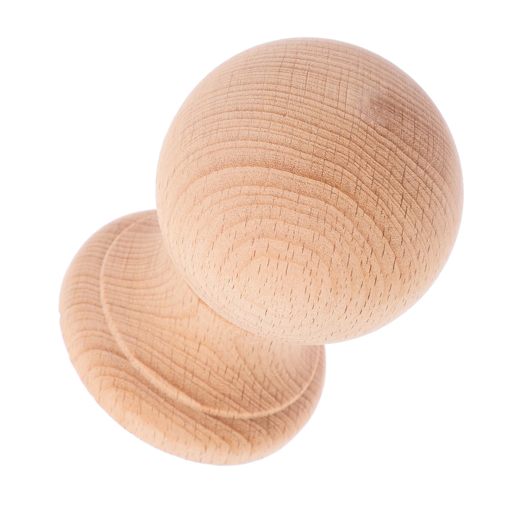 BESTYASH Solid Hardwood Finial Round Wooden Balls For Crafts 1Set For ...