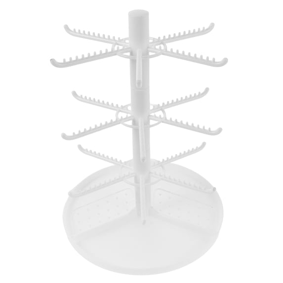 BESTYASH Space Saving Plated Silver Rotating Jewelry Rack with Bracelet ...