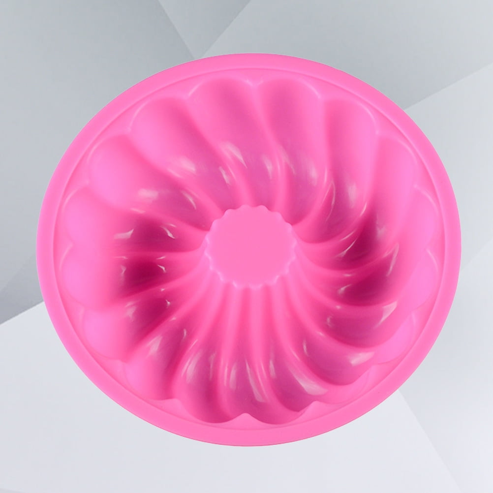 BESTYASH Spiral Pattern Silicone Baking Tray Rosy Color Non Stick Food ...