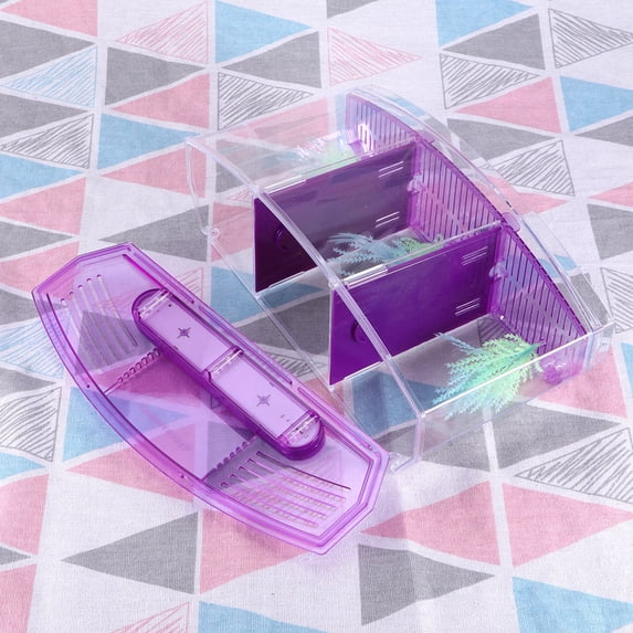 BESTYASH Square Purple Goldfish Tank for Home Decor Practical Safe and ...