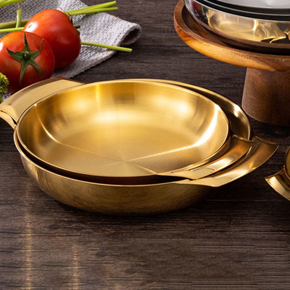 BESTYASH Stainless Steel Cooking Pot in Golden Color with Double ...