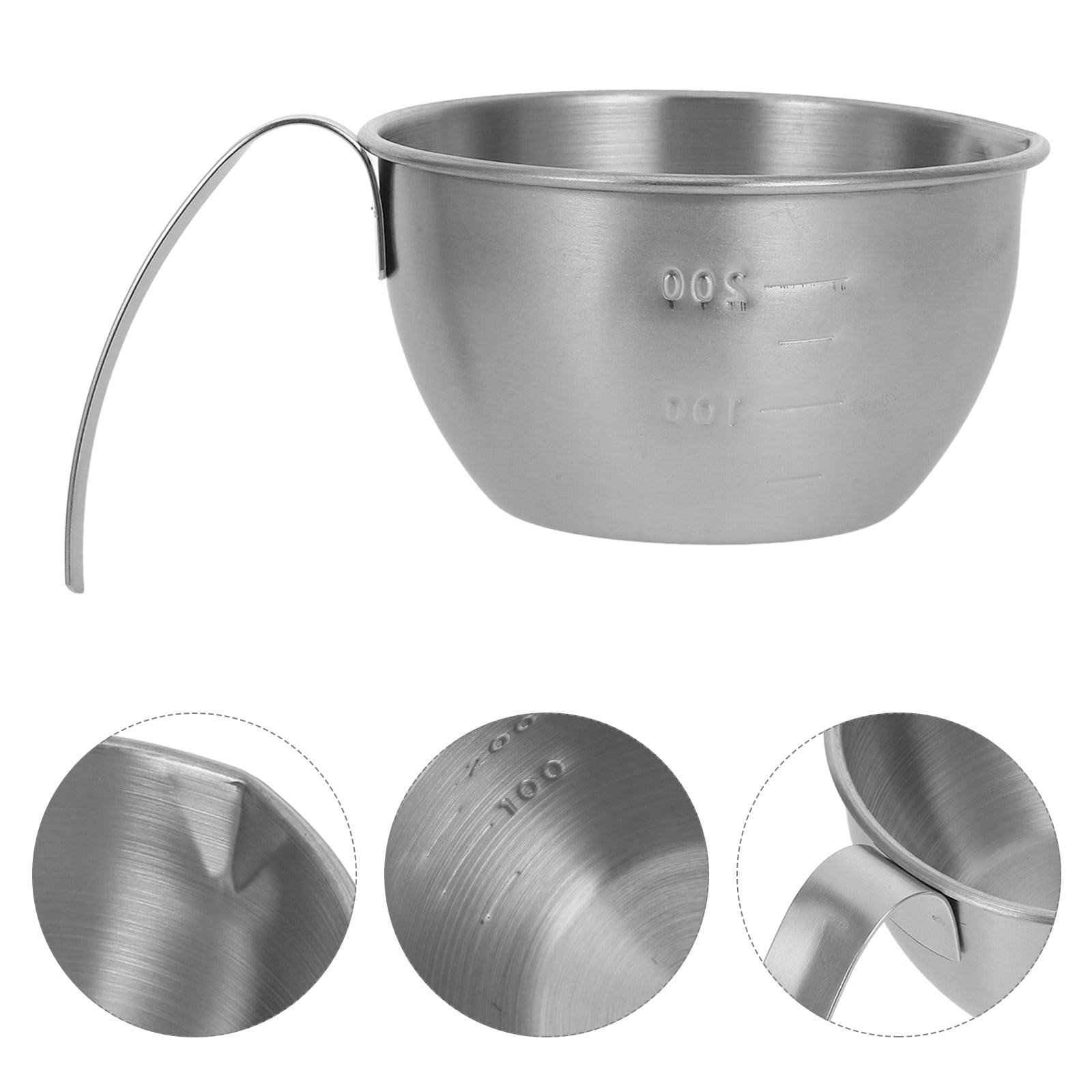 BESTYASH 200ml Stainless Steel Measuring Jar with Handle, Multipurpose ...