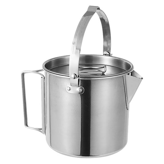 BESTYASH Portable Stainless Steel Camping Kettle Lightweight Outdoor ...