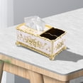 BESTYASH Stylish Golden Desktop Tissue Dispenser with Sundries ...