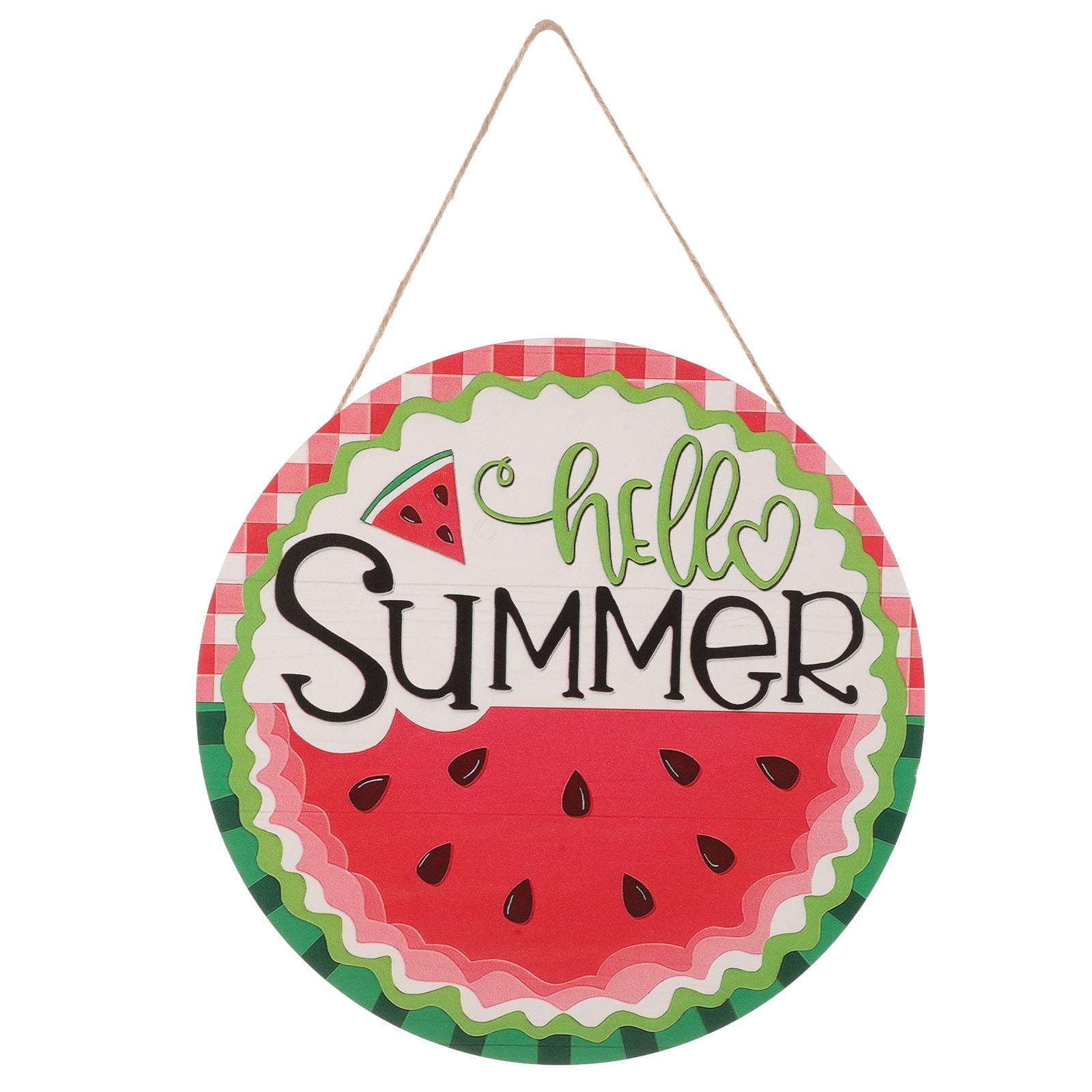 BESTYASH Summer Hanging Door Sign Wooden Watermelon Decor Rustic ...